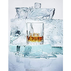 Nachtmann Shu Fa series Whiskey Tumbler Set of 4, Clear Crystal Glass, 4-Inch, Tumbler for Scotch, Cocktail, Liquor, or Bourbon, 11-Ounce, dishwasher safe
