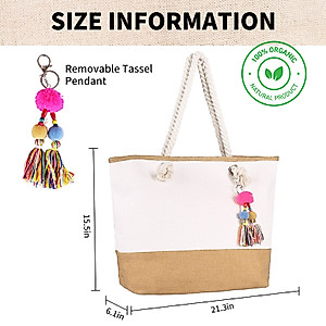 Genovega Extra Large Woven Straw Beach Tote Bag Sandproof for Women, Oversized XL Womens ladies Big Canvas Waterproof Totes Bags Zipper Pocket Best Gifts