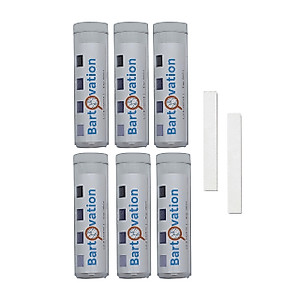 Chlorine Test Strips for Restaurant Sanitizer Bleach Test Paper, 10-200 ppm [6 Vials of 100 Paper Strips]