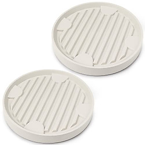 2 Packs Rolling Plant Caddies, 12Inch Heavy Duty Plant Caddy with Hidden Wheels, Rolling Planter Caddies with Wheels, 360° Rolling Plant Roller Base with Casters, Beige