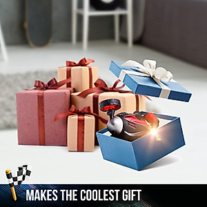 Atlasonix Remote Control Car for Boys - RC Cars for Kids, RC Stunt Car Toy | 4-Wheel Drive Car Spins and Flips | Indoor and Outdoor w/Bonus - 6 Traffic Cones | Remote Control Car for Boys 4-7