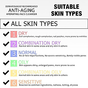 DRMTLGY Essential Facial Cleanser - Gentle Face Cleanser and Face Wash for Women and Men with Anti-Aging Peptides & Hyaluronic Acid