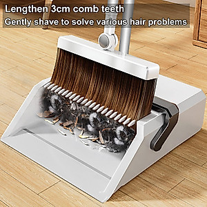 RUNLAIKEJI Broom and Dustpan Set, Dustpan and Broom Set Long Handle, Broom and Dustpan Set Heavy Duty, Broom and Dustpan Set for Home, for Office Home Kitchen Lobby Indoor Floor Cleaning Use