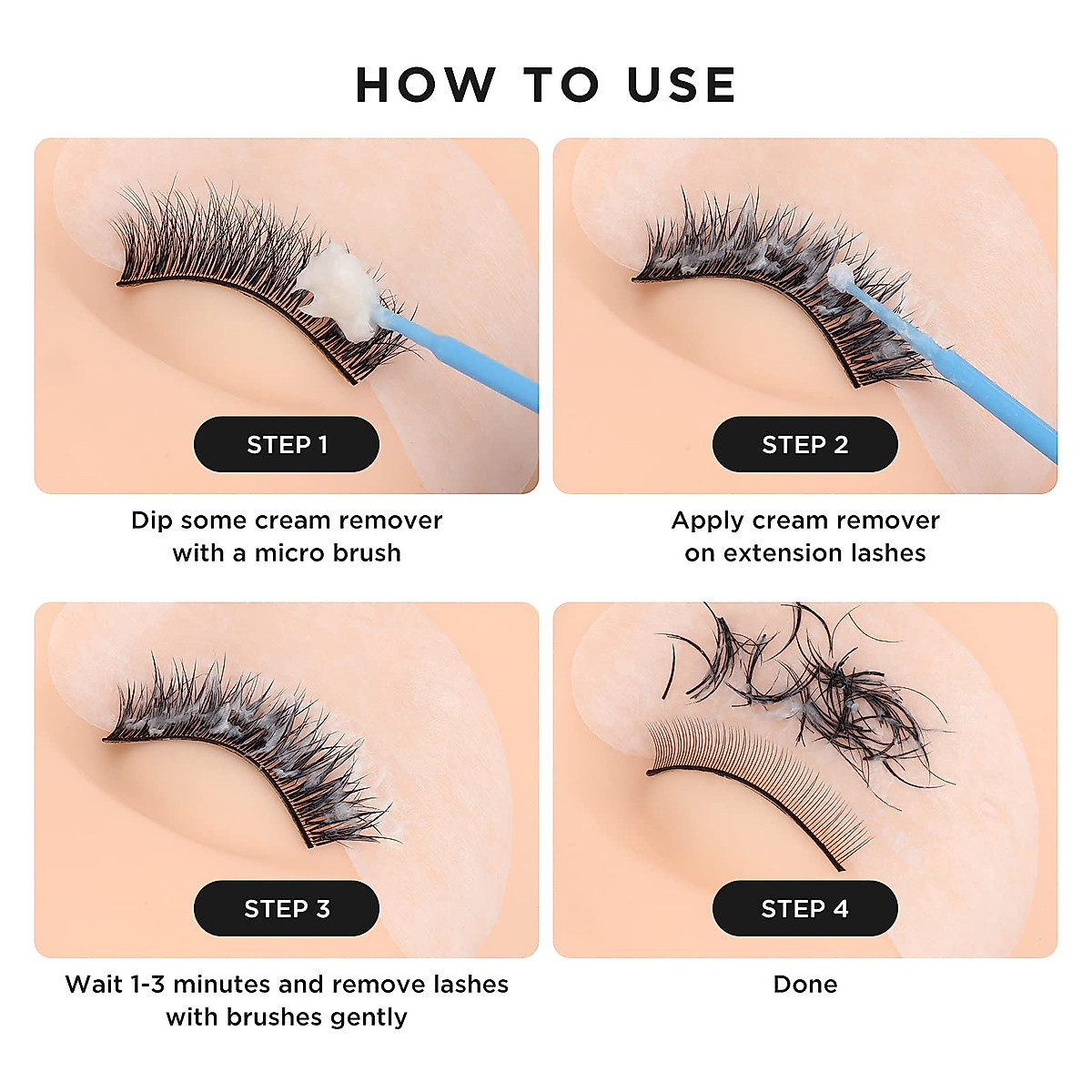 BEYELIAN Eyelash Extension Remover Cream, Professional Lash glue Cream Remover, Mild No Stimulation Lash Extension Remover, Fast Dissolution, No Damage to Natural Lahes- Original 5g