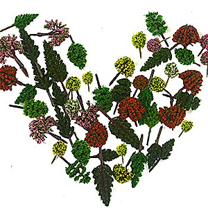 70pcs Mini Model Trees Mixed Miniature Trees Model Train Scenery Artificial Wargame Trees Model Railroad Scenery Diorama Supplies for DIY Scenery Landscape