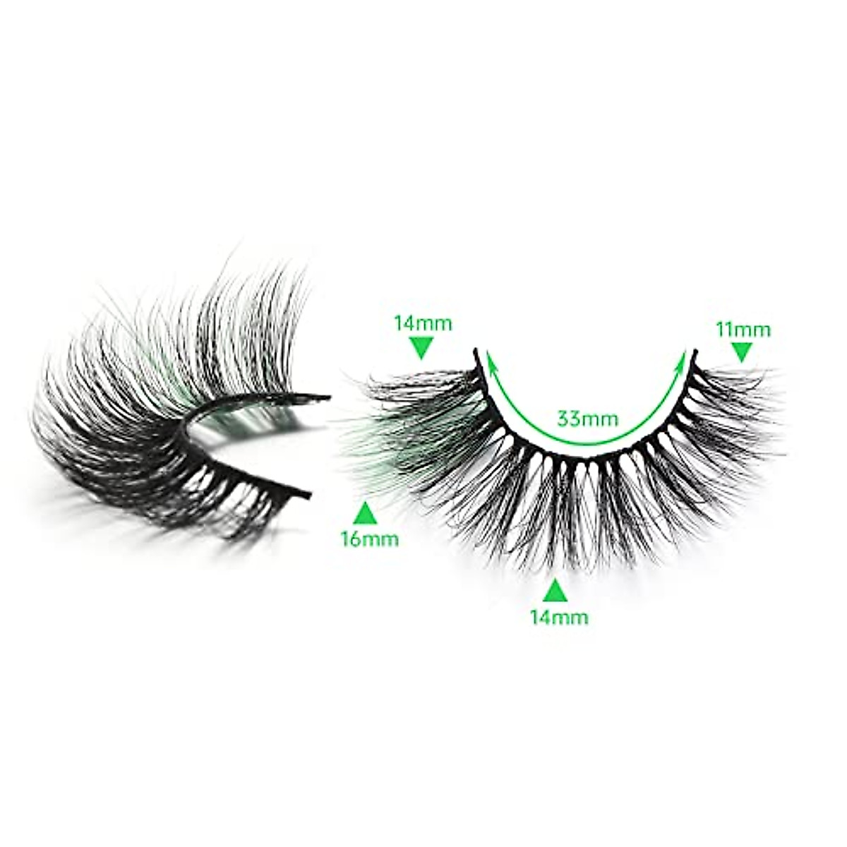 outopen Colored Lashes, False Eyelashes with Color, Fluffy 5D Volume Curly Faux Mink Eyelashes 10 Pairs Cat-Eye Cosplay Makeup Lashes