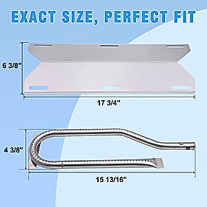 Hipoilk Grill Parts Kit for Jenn-Air 720-0336 720-0511 720-0337 730-0337, Members Mark 720-0586A Gas Grill Burners, Heat Plates Tent Shield Burner Cover, Igniters