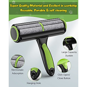 Neoflavie Pet Hair Remover Reusable Cat and Dog Hair Remover for Couch, Carpet - Upgraded Portable Lint Remover & Efficient Animal Fur Removal Tool.