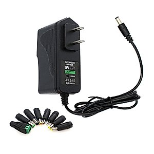 DIGISHUO DC 5V 1A 5W Power Supply Adapter Transformer Switch AC 110V/220V to DC 5V 1amp Switching Converter LED Driver for LED Strip Light CCTV Camera Security System (5V 1A 5W)