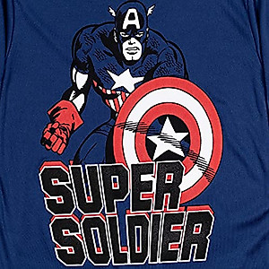 Marvel Avengers Spider-Man Hulk Captain America Iron Man Little Boys 4 Pack Athletic T-Shirts Multicolor 7-8