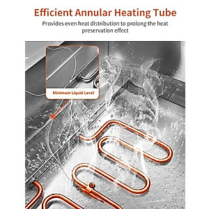 LIANQIAN Replacement Heat Element for Commercial Steam Table Immersion Element Stainless Steel for Food Warmer