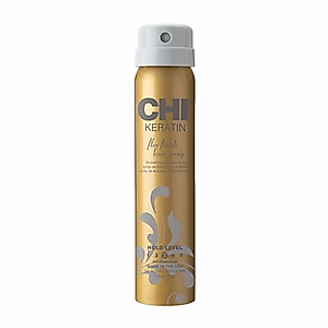 CHI Keratin Flex Finish Hair Spray, Lightweight Spray For Long-Lasting, Smooth Styling, Eliminates Frizz & Flyaways & Seals Out Humidity, 2.6 Oz