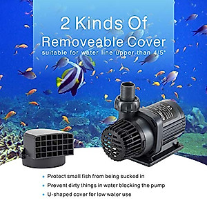 hygger 800GPH Quiet Submersible and External 24V Water Pump, with Controller (30%-100% Settings), Powerful Return Pump for Fish Tanks, Aquariums, Ponds, Fountains, Sump, Hydroponics (25W, 9.8ft)