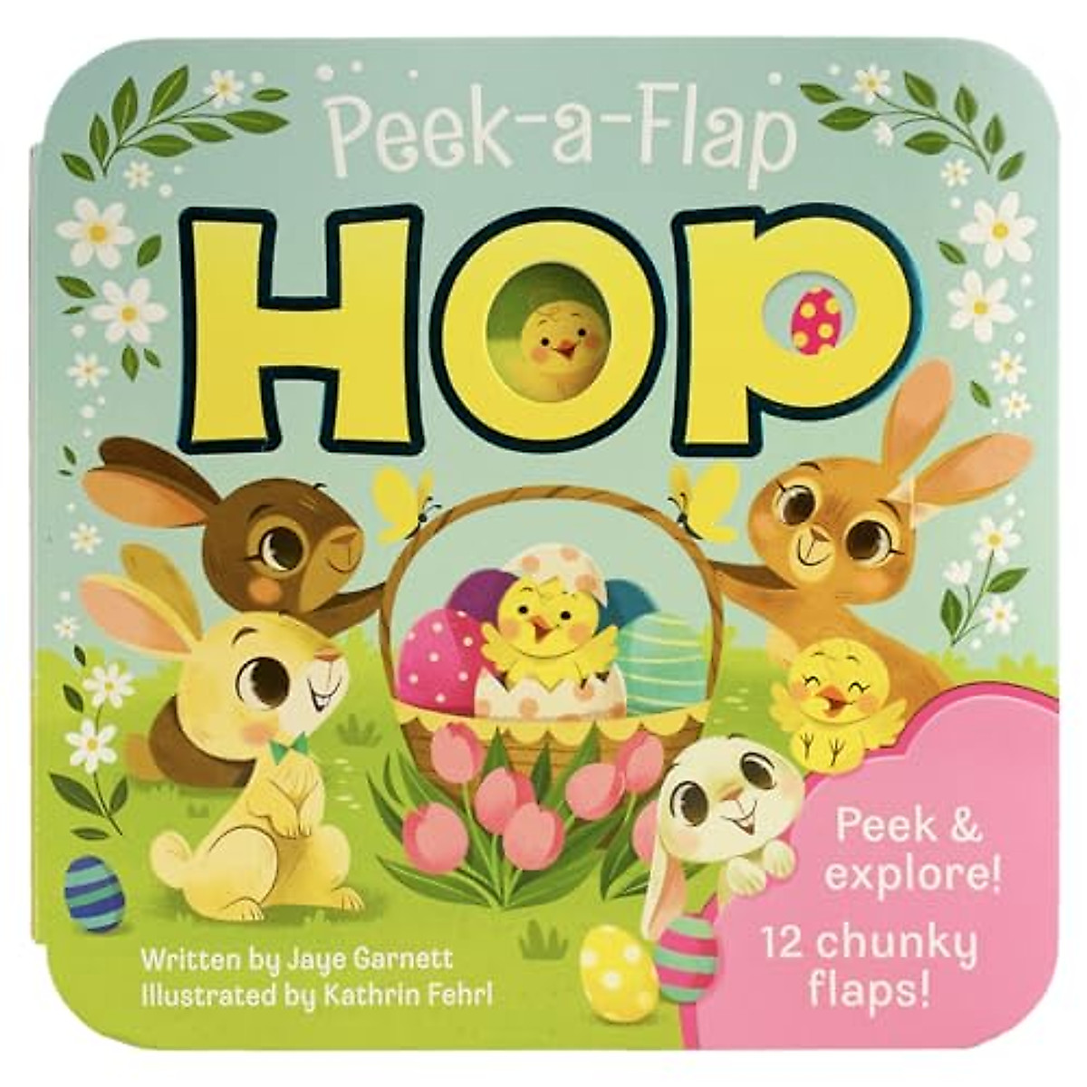 Peek-a-Flap Hop - Children's Lift-a-Flap Board Book Gift for Easter Basket Stuffers, Ages 2-5