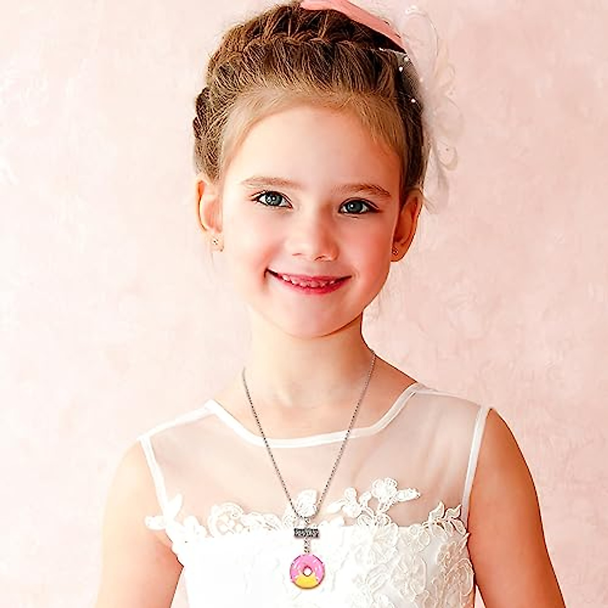 NUOBESTY Friendship Bracelets 3 Pcs Best Friend Necklaces Donuts Ice Cream Pendant Friendship BFF Necklaces for 3 Girls Birthday Friends Sisters Jewlery Gifts (Best Friend Forever) Girl Toys