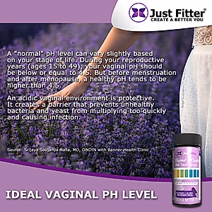 Just Fitter Vaginal pH Test. pH Balance Test Strips for Women. This Vaginal pH Test Helps Detect BV Bacterial Vaginosis or Vaginal Infection. Feminine pH Test Strip, a Must Have for Womens pH Balance