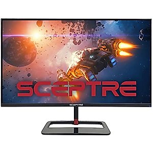 Sceptre 27 inch QHD IPS LED Monitor 2560x1440 HDR400 HDMI DisplayPort up to 144Hz 1ms Height Adjustable, Build-in Speakers, Gunmetal Black (E275B-QPN168)