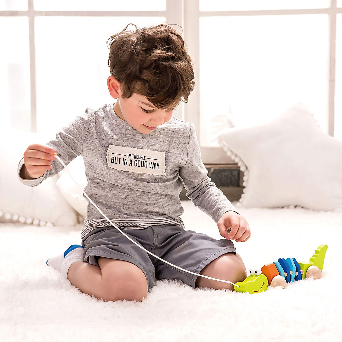 Classic World Pull-Along Crocodile Toy