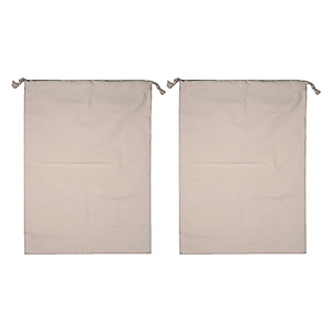 CHILDWEET 2Pcs Beige Drawstring Laundry for Home Use Heavy Duty Wash for Delicate Clothes for Washing and Organizing Laundry