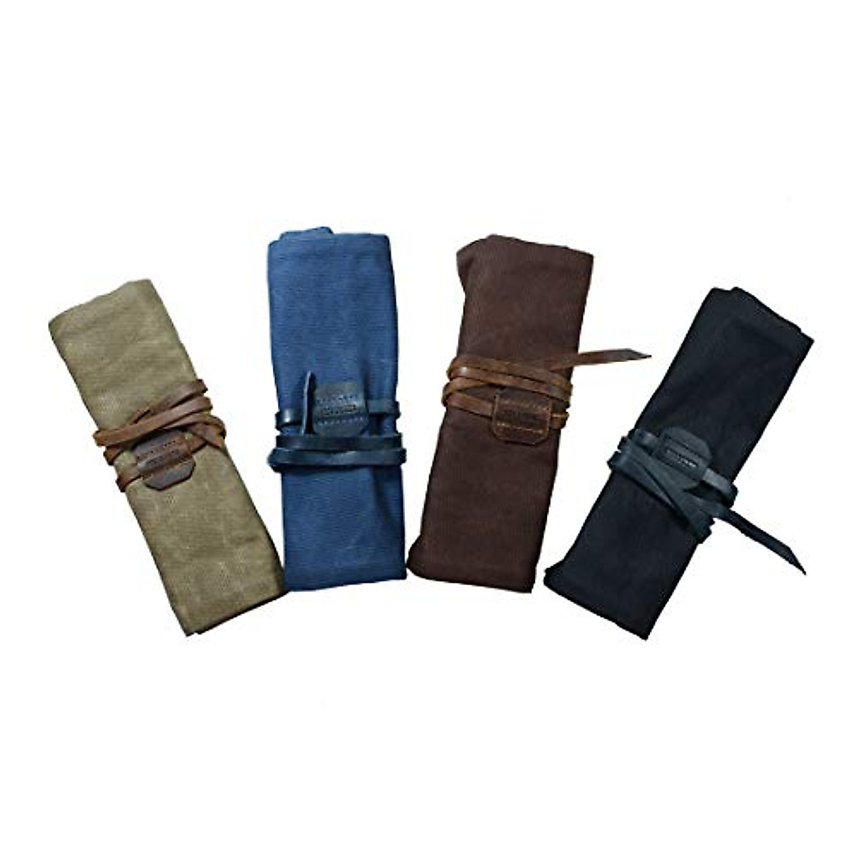 Hide & Drink, Survival Roll Top Pouch, Multipurpose Bag, Lightweight Case, Outdoor Accessories, Classic Traveling & Camping Essentials, Waxed Canvas, Handmade (Honey Bourbon)