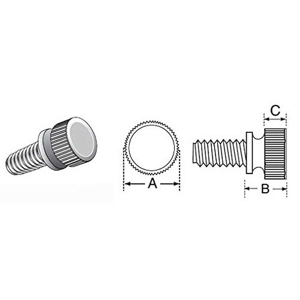 Thumb Screw Black Nylon 6/6 Material (Plastic) Unslotted 10-32 x 1/2 inch (Carton of 100) #10 Screw, Head Width: 0.425, Head Height: 0.325, Knurled Height: 0.140, Made in USA (Black, 10-32 x 1/2)