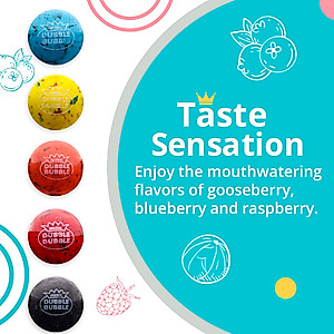 Gumballs for Gumball Machine - Berry Mix 1 Inch Bubble Gum Balls Bulk - Gumball Machine Refills - Double Bubble Chewing Gum - 2.4 Pound - 136pcs King Gumballs Bulk