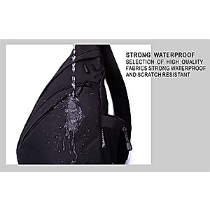 TurnWay Water-Proof Sling Backpack/Crossbody Bag/Shoulder Bag for Travel, Hiking, Cycling, Camping for Women & Men (Black1)