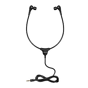 SIMOLIO Wired Noise Isolating Stethoscope Headset with Soft Eartips,Replacement Under-Chin Earphone for Wireless TV Speaker SM-621 SM-621D for Quiet TV Listen