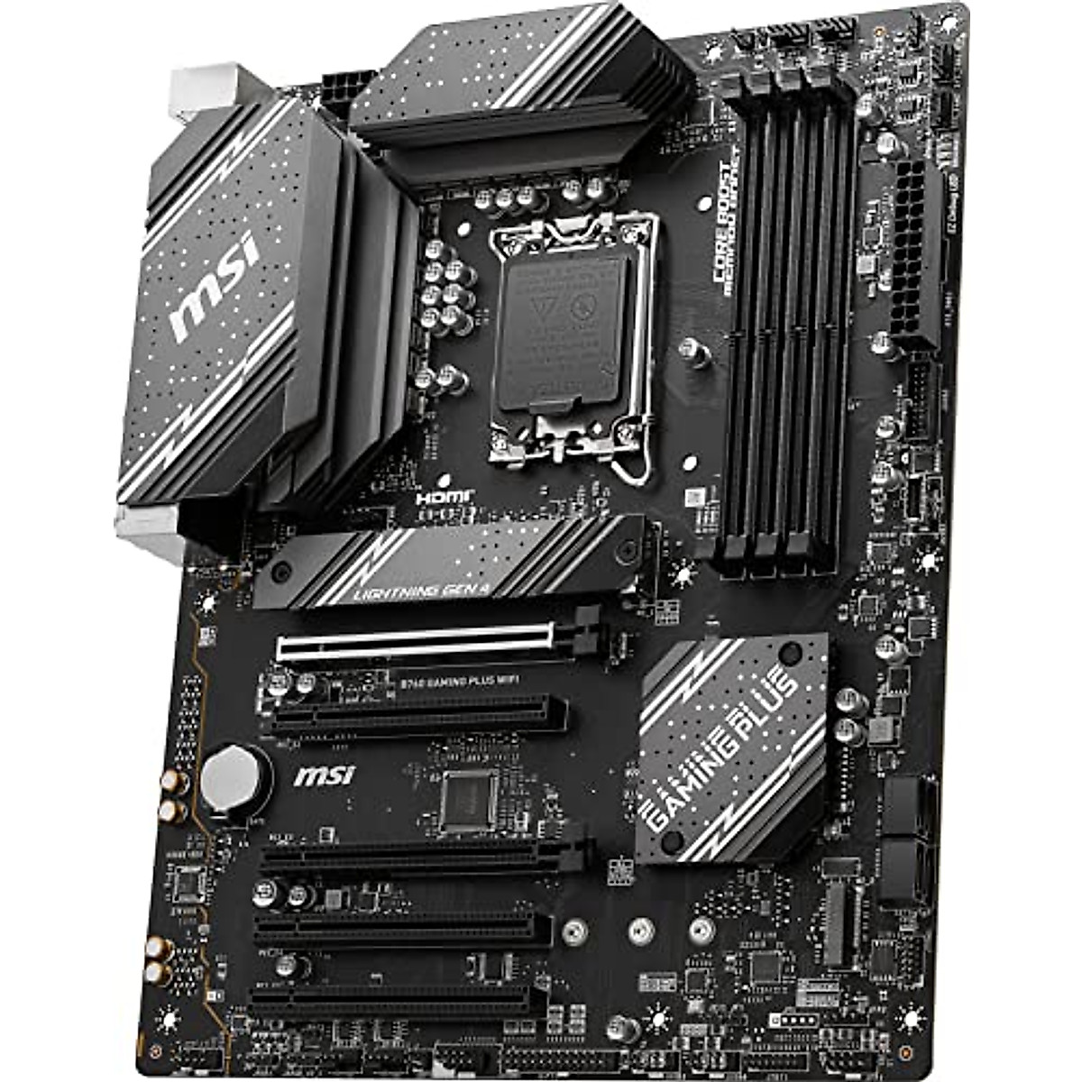 MSI B760 Gaming Plus WiFi Gaming Motherboard (Supports 12th/13th Gen Intel Processors, LGA 1700, DDR5, PCIe 4.0, M.2, 2.5Gbps LAN, USB 3.2 Gen2, Wi-Fi 6E, ATX)