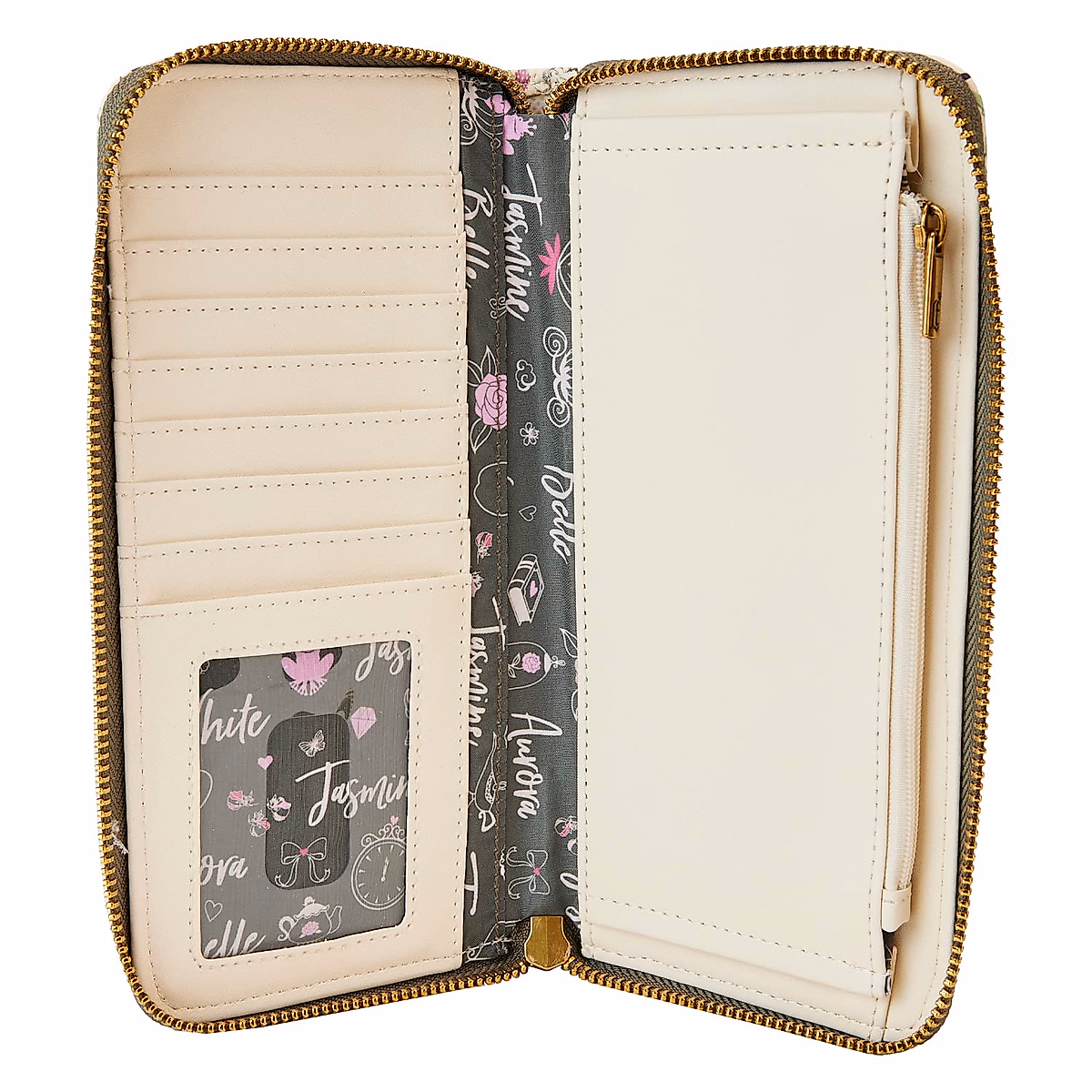 Loungefly Disney Princesses Sketch Floral All Over Print Faux Leather Wallet