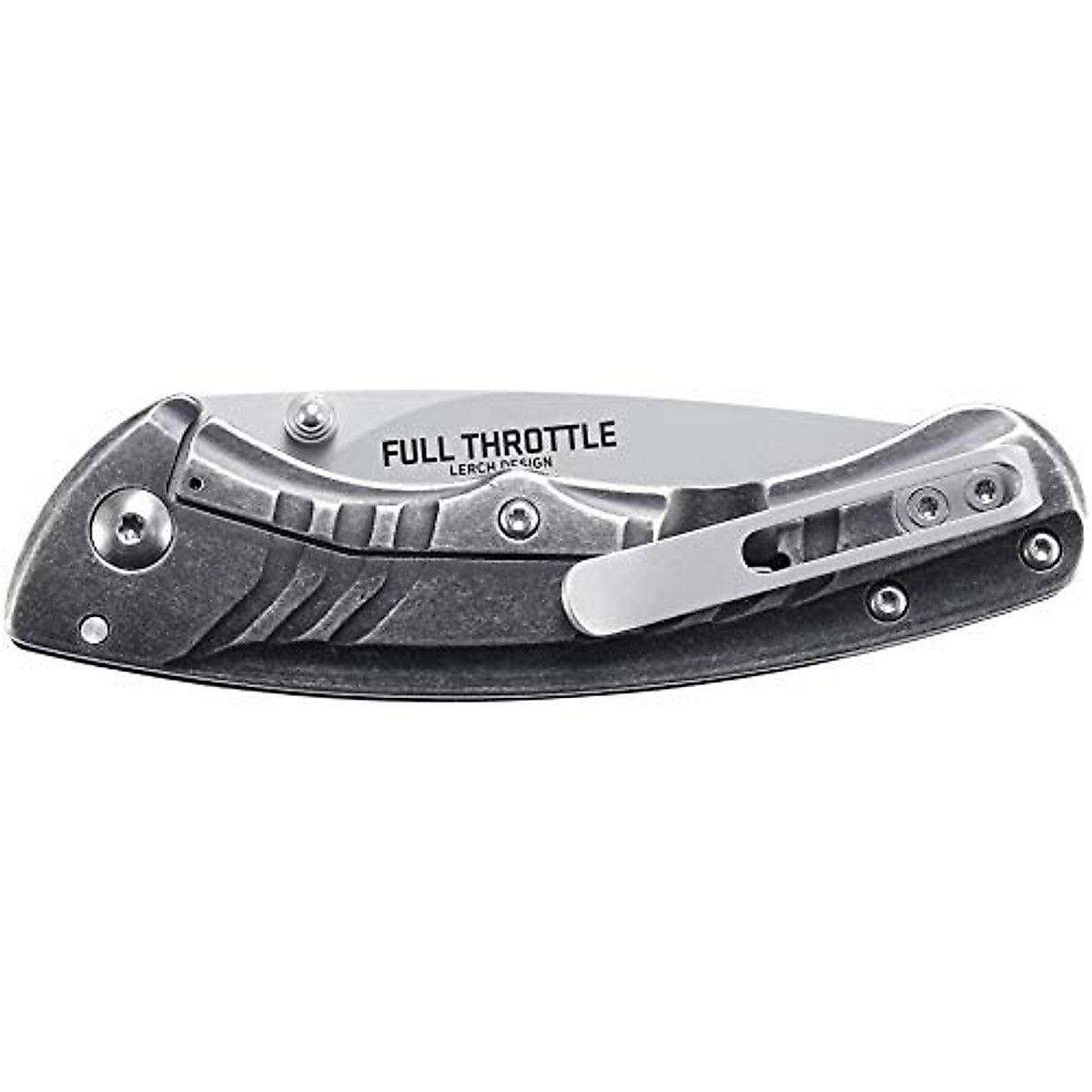 Columbia River Knife & Tool CRKT Full Throttle EDC Folding Pocket Knife, Everyday Carry Utility Folder with Frame Lock, Drop Point Blade with Bead Blast Finish, Outburst Assisted Opening 7031