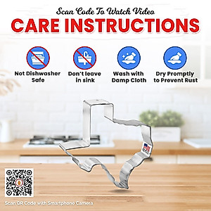 Foose Texas Cookie Cutter 4.75 Inch – USA Made - Tin Plated Steel Cookie Cutters – Texas Cookie Mold