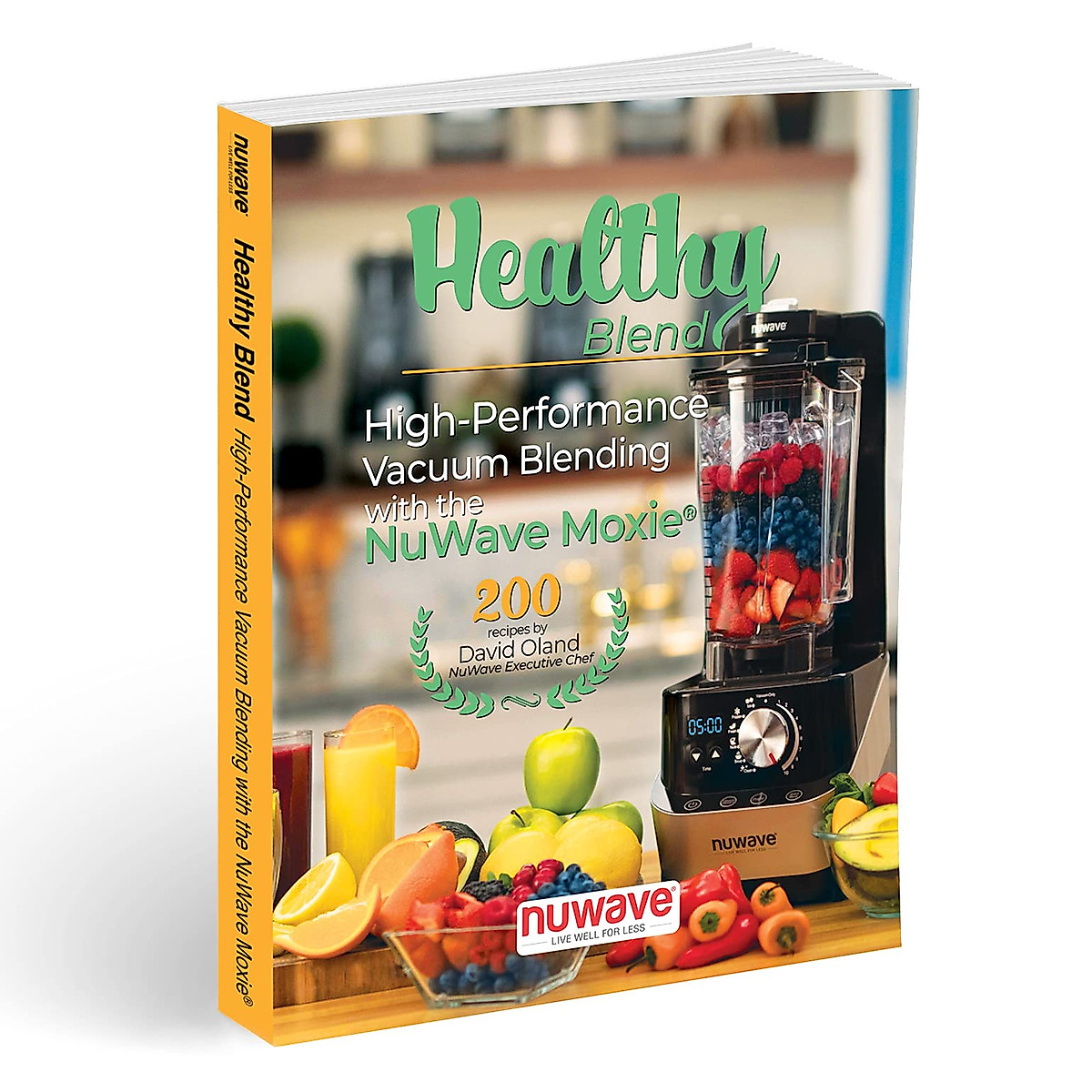 Nuwave Moxie High-Performance Digital Vacuum Blender with BPA-Free 64-ounce Pitcher, Vacuum Lid and Plunger Lid, and 200 Recipe Book