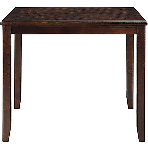 New Classic Furniture Gia 5-Piece Dining Table with Four Chairs, 42" Counter Set, Cherry