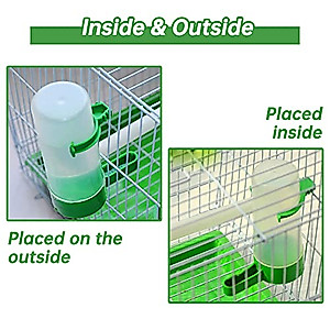 Gosear Bird Water Dispenser for Cage, 4pcs Bird Water Bowl 140ml Automatic No Mess Gravity Feeder Bird Watering Supplies for Pet Parrot, Parakeets, Cockatiel, Budgie Lovebirds and Other Birds