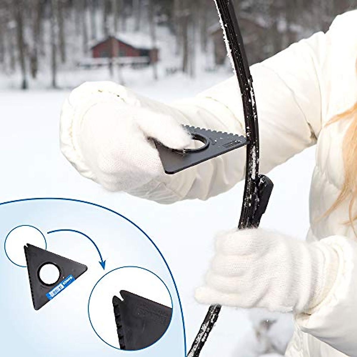 Kungs MID-is Ice Scraper for Car 25 cm Long Black