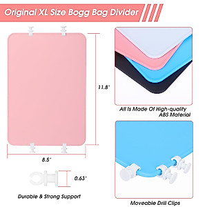 Raymall 2pcs Divider Tray for Bogg Bag, ABS Plastic Beach Bag Divider Tray For Bogg Tote Bags, Divides For Bogg Bag Accessories Inserts Compatible with Original XL Size Bogg Bag Divider Tray (Pink)
