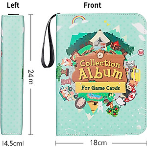500+ Game Card Holder Compatible with Animal Crossing Mini Amiibo Cards, Cartridges Organizer Binder fit for Nintendo Switch PS Vita Games SD Memory Cards