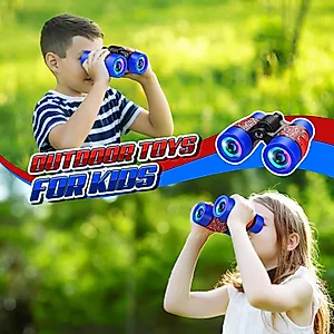Binoculars Toys for Kids Ages 3-8: Spidolapse Outdoor Adventure Toy with Bird Watching Guide for 4 5 6 7 8 Year Old Boys Girls Easter Birthday Gifts Toddler Travel Camping Binoculars Toy Age 4-6