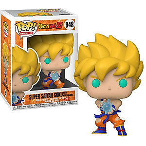 POP Dragon Ball Z - Super Saiyan Goku with Kamehameha Wave Funko Pop! Vinyl Figure (Bundled with Compatible Pop Box Protector Case), Multicolored, 3.75 inches