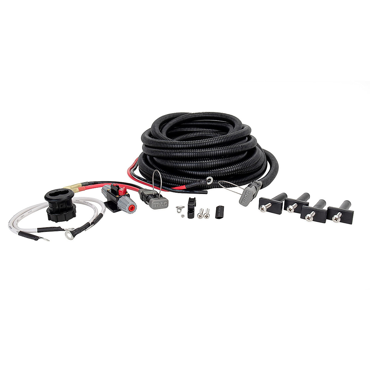 Trac Dynamics Trac Outdoors Trolling Motor Rigging Kit - For All Boats to Power Up to 36v Trolling Motors, Winches, and Any Other 12v, 24v or 36v Device Up to 60 Amps (69440), Black