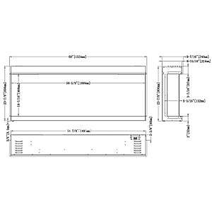 Modern Flames Orion Multi 60-Inch Three-Sided Built-in Electric Fireplace (OR60-MULTI)