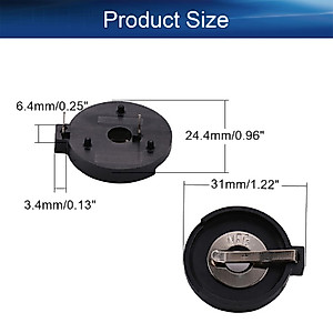 Heyiarbeit 5Pcs CR2430 Horizontal Coin Button Battery Holder Black Container Case Coin Cell Button Battery Socket Holder for 3V Button Battery