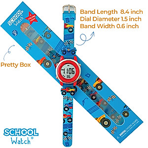 Monster Truck 3D Digital Light Up Watch for Boys, Kids, Children, Kids - Waterproof - School Watch