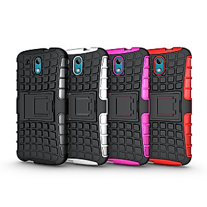 HTC Desire 526 Grenade Combat Case by ElBolt - Purple with Free HD Screen Protector