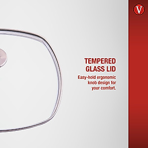 Victoria Square 10-Inch Glass Lid for Cast Iron Skillet or Pan, Custom Made for Only Victoria Brand, Diameter 9.7-Inch