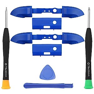 Ikpek 2 Pack Bumpers Replacement LB RB Button for Xbox Series X/S Controllers, Blue Shoulder Trigger Buttons Top Middle Bracket for Xbox Series Controller