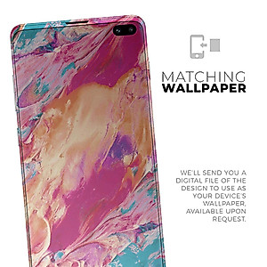 DesignSkinz Liquid Abstract Paint Remix V90 Protective Vinyl Decal Wrap Skin Cover Compatible with The Samsung Galaxy S20 (Screen Trim & Back Glass Skin)