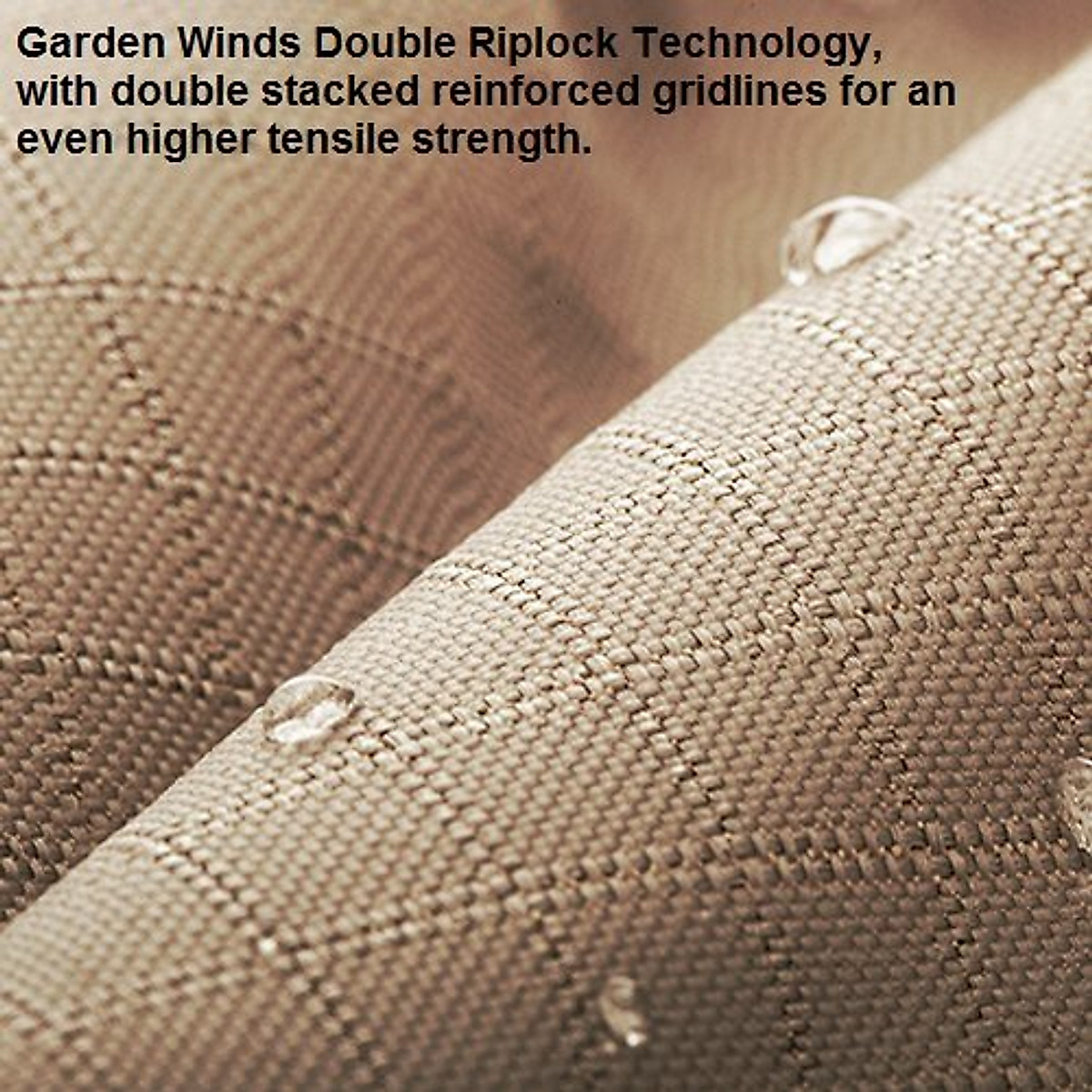 Garden Winds Replacement Canopy Top Cover and Netting for The 10x10 Crescent Gazebo - RipLock 350