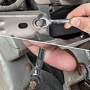 SPEEDWOX Mini SAE Wrench Set, 10-Piece, Open/Box End, Made of High Carbon Steel, Heat Treated for Strength and Durability